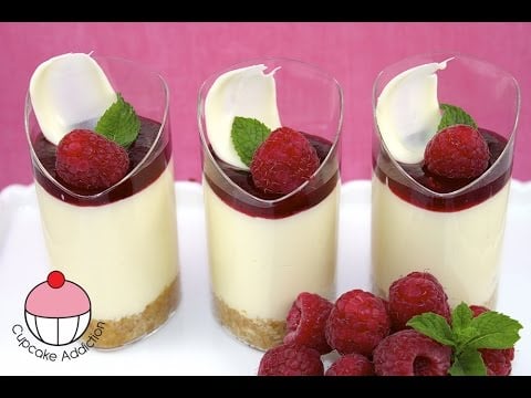 Raspberry Dessert Cups with White Chocolate Cheesecake - Recipe by ...