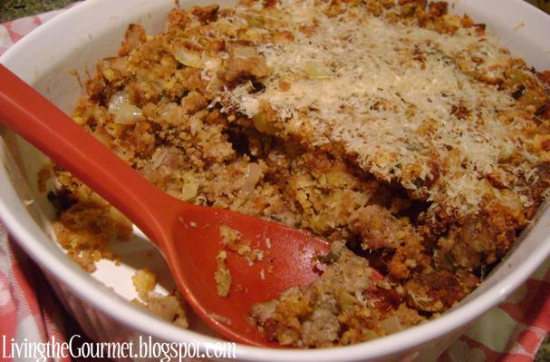 Living The Gourmet Corn Bread Stuffing - Recipe Flow