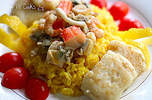 Seafood Risotto Saffron With Lemon Grass Sauce - Recipe Flow