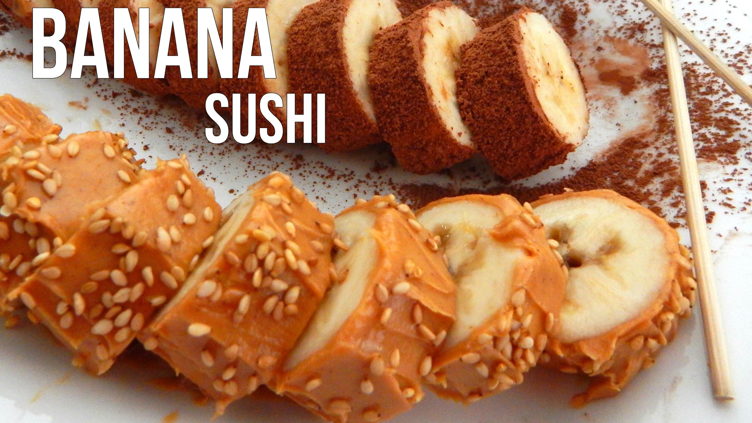How to make BANANA SUSHI - Easy Vegan Recipe - Inspire To Cook - Recipe ...