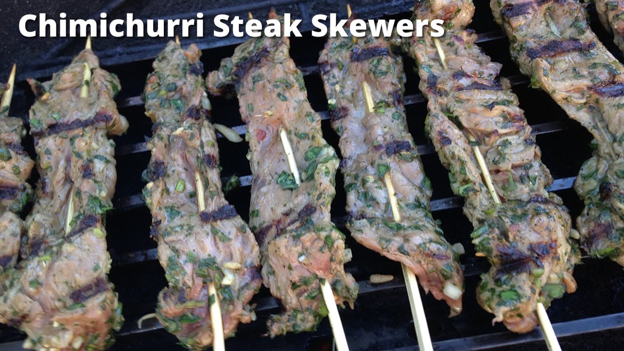 Chimichurri Skirt Steak Skewers | Grilled Skirt Steak Malcom Reed ...